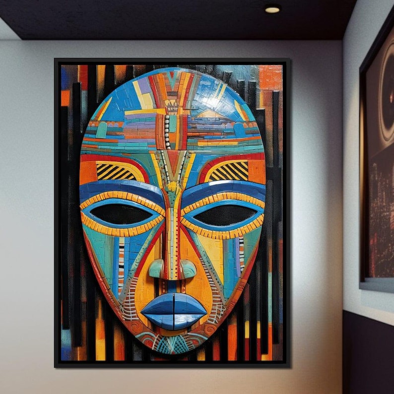 Spirit of the Ancestors - Sakeem Gibbs: African Mask | Colorful Tribal ...