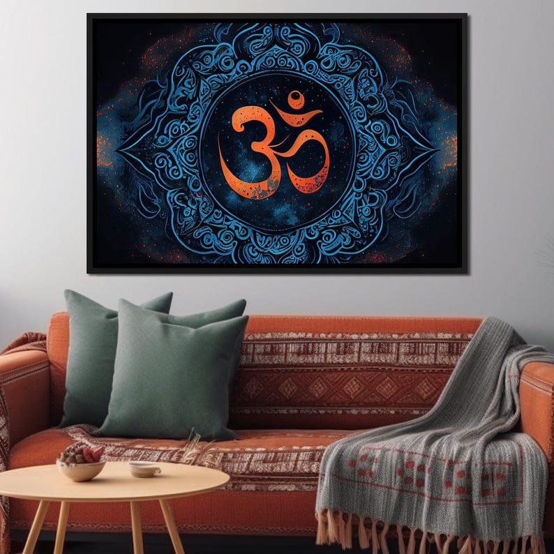 Om Mantra: Spiritual Wall Art | Meditation Home Decor | Hindu Art Print ...