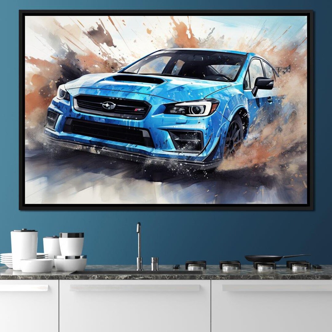 Car Collection 19 Rider Art: Subaru Wall Art Automotive Decor Blue ...