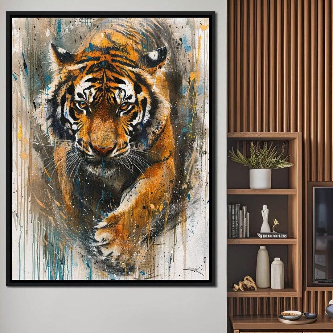 Majestic Tiger Unveiling Canvas Print: Wildlife Decor | Big Cat Art ...