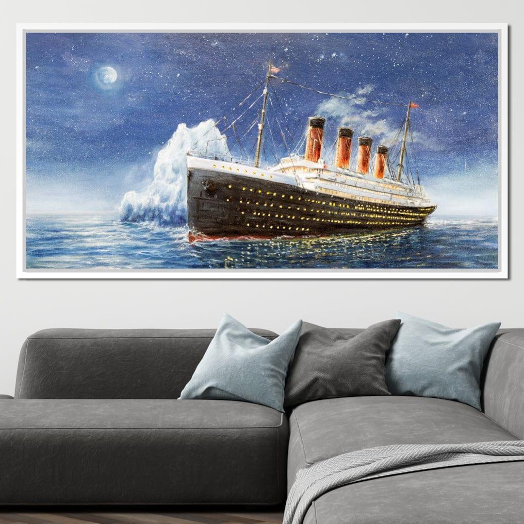 Titanic Art Print: Nautical Ocean Painting | Maritime Ship Wall Art ...