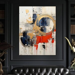 Golden Royal Geometric Harmony 04 - Modern Wall Art, Bold Design ...