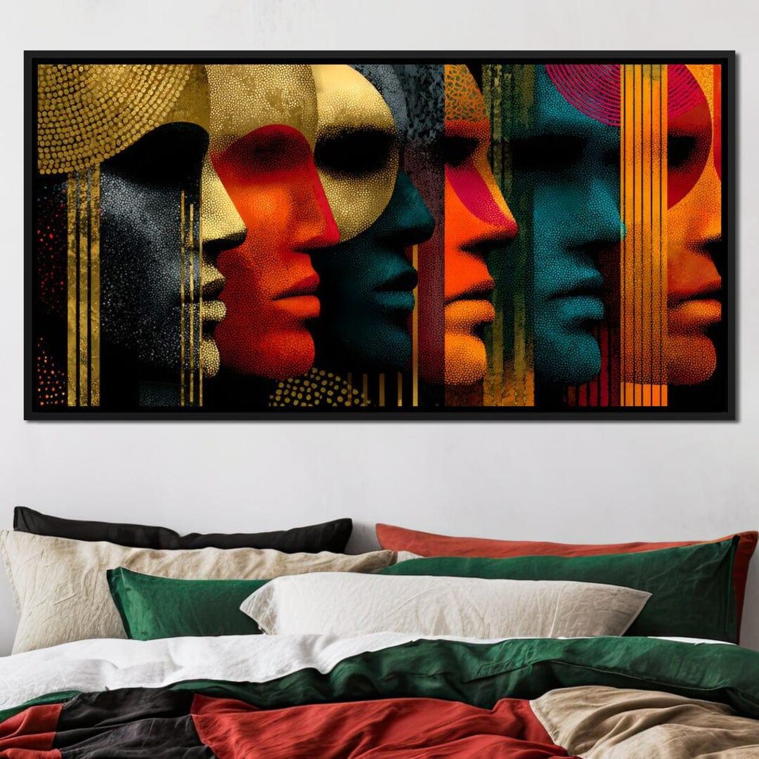 Faces of Colorful Reflections: Abstract Art | Modern Decor | Vibrant ...