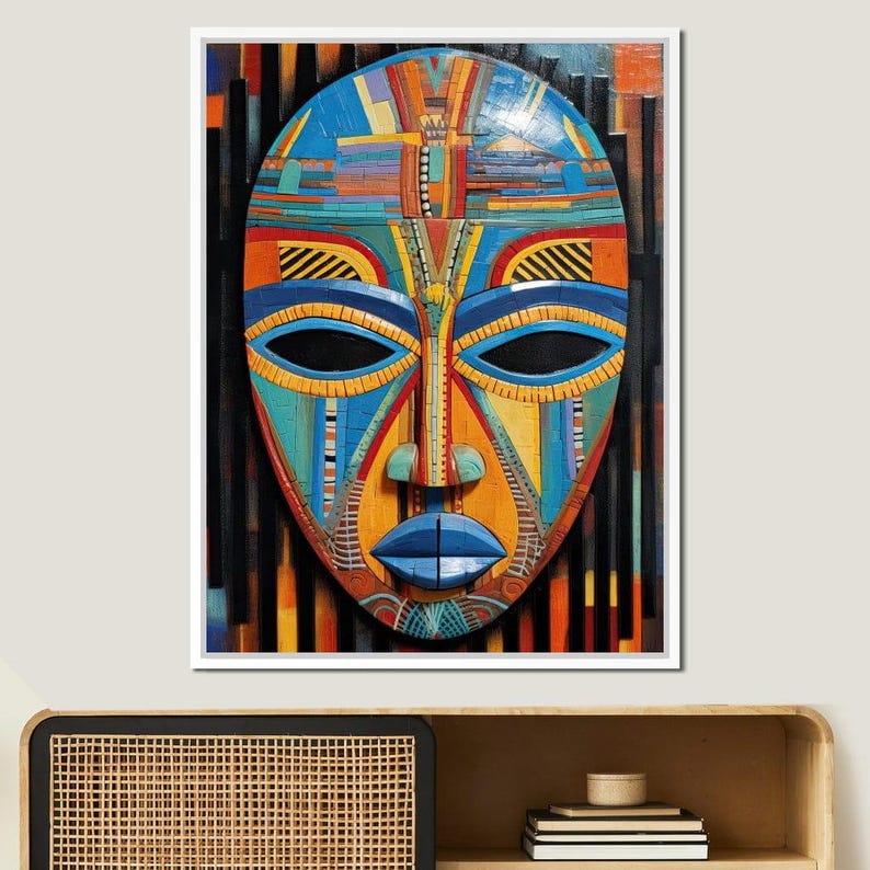 Spirit of the Ancestors - Sakeem Gibbs: African Mask | Colorful Tribal ...