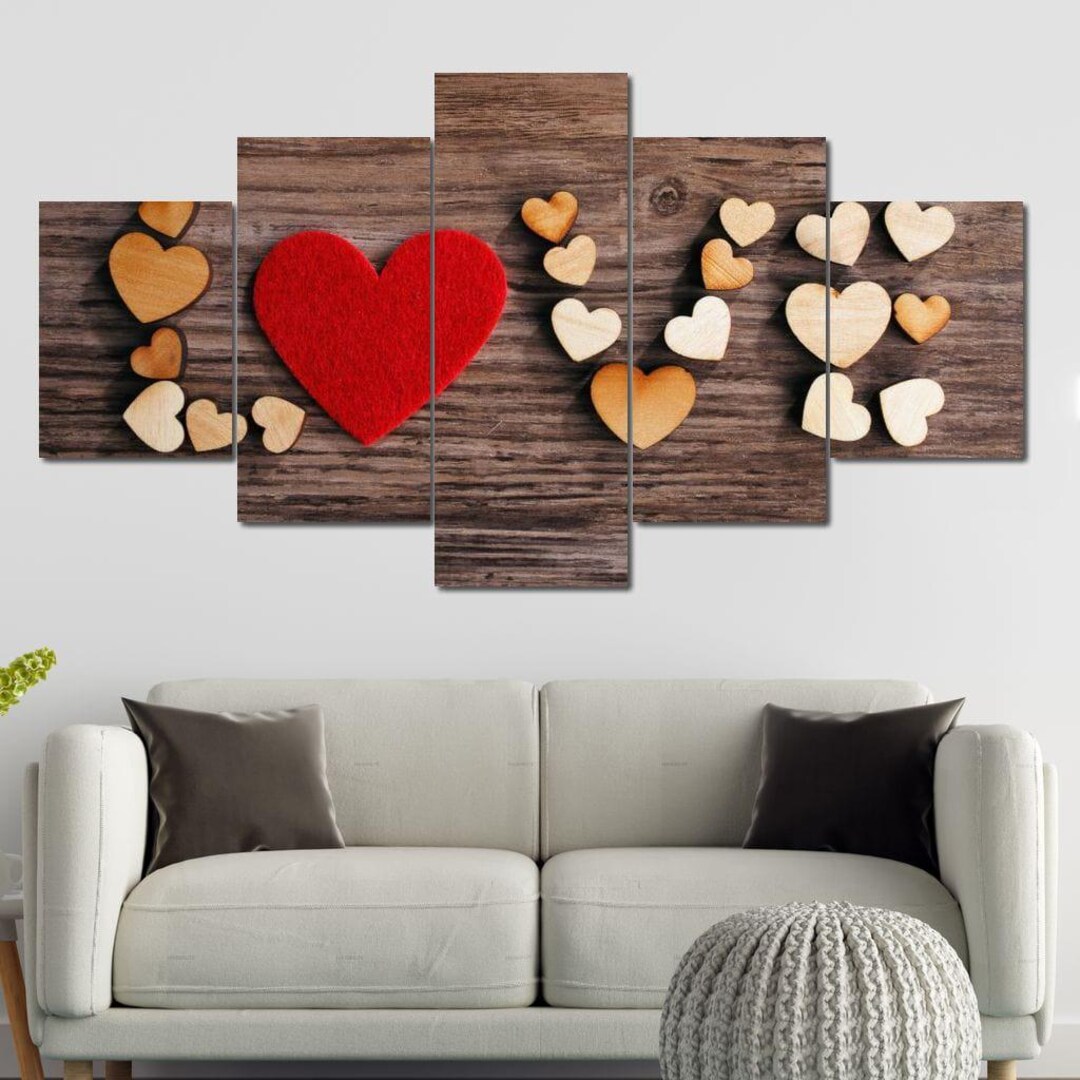 Recognition of Love: Heart Wall Art, Home Decor, Romantic Gift, Rustic ...