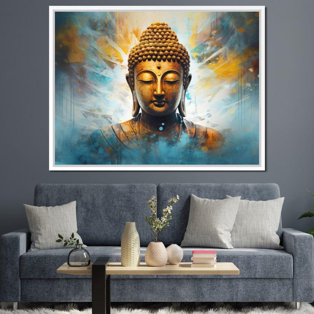 Buddha's Mystical Mural: Tranquil Home Decor | Zen Wall Art ...