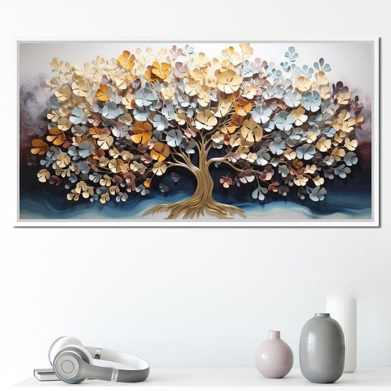 Branching Beauty: Abstract Tree Art, Nature Inspired Wall Decor, Multi ...