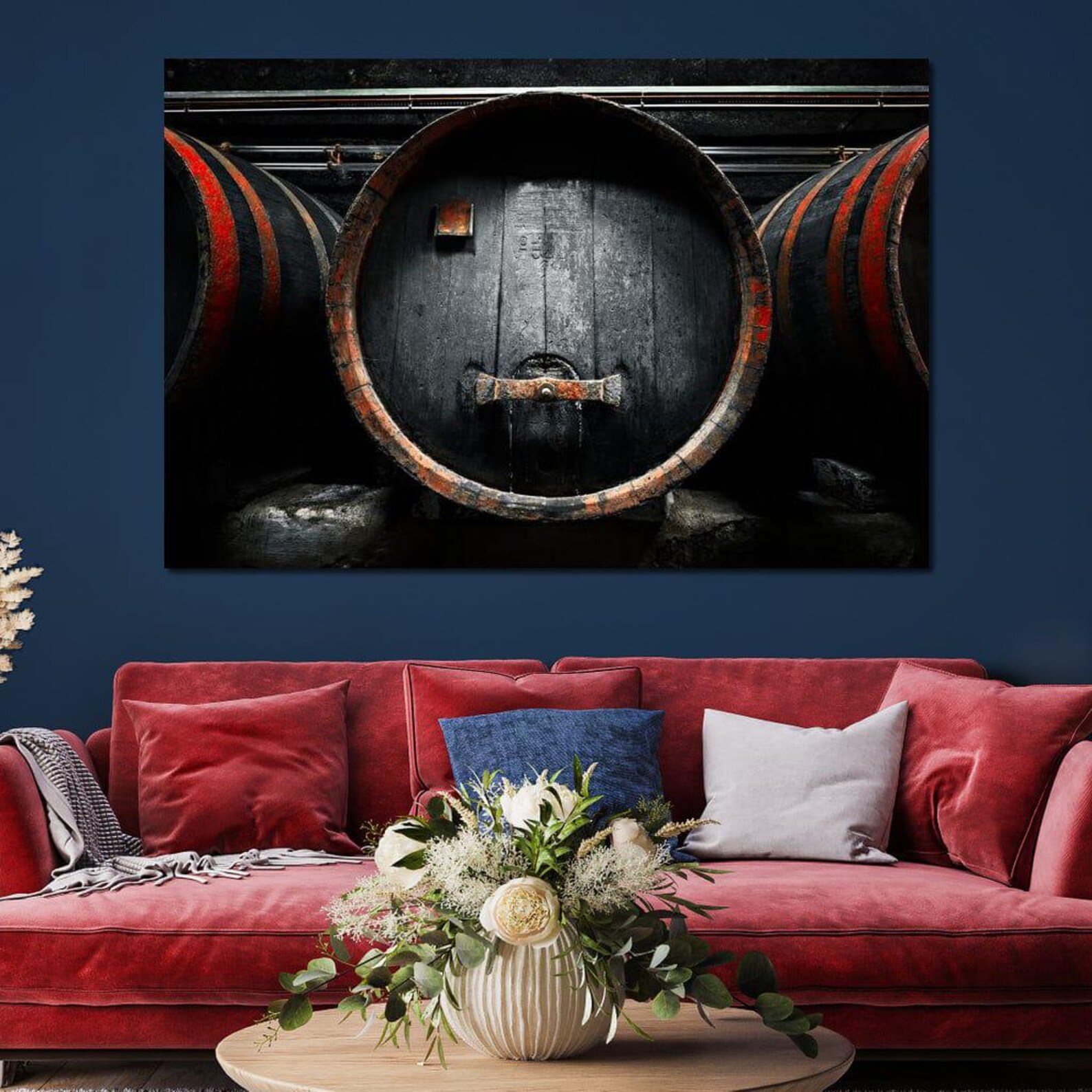 Traditional Wood Barrel: Home Decor | Rustic Decor | Vintage Wall Art ...