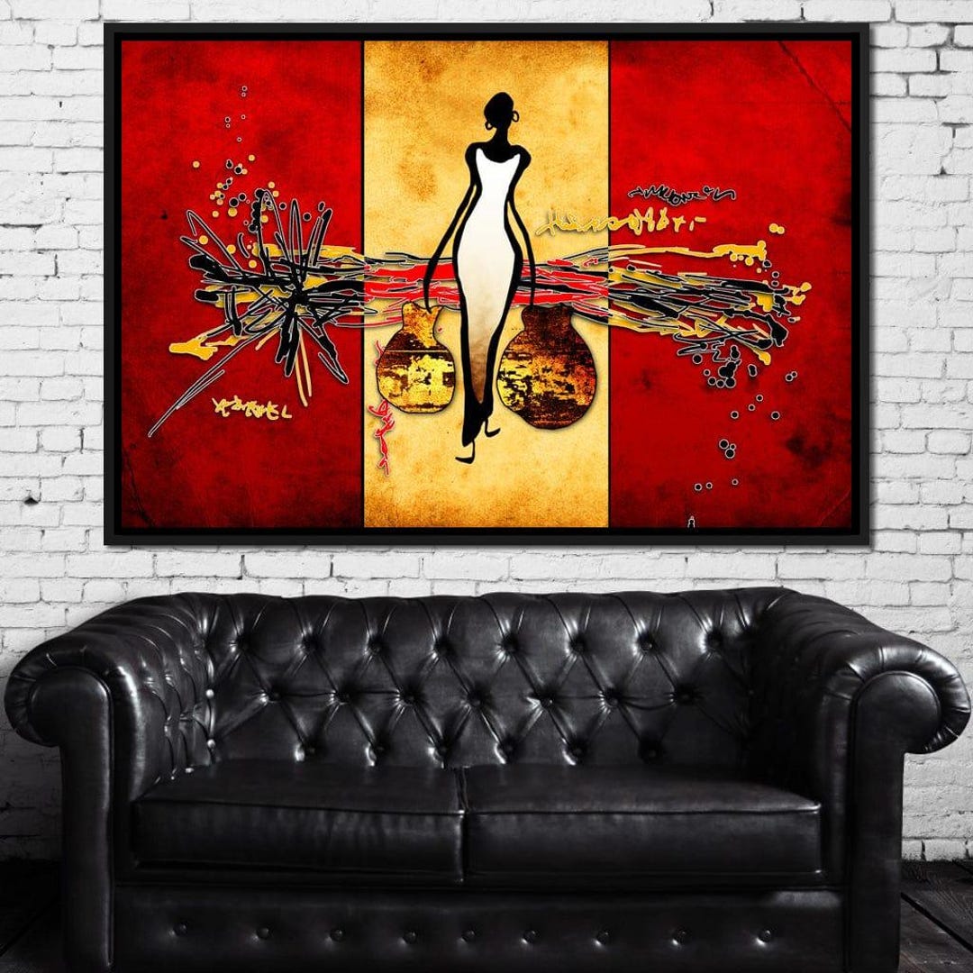 African Silhouette: Vibrant Wall Art | Tribal Art | Modern African ...