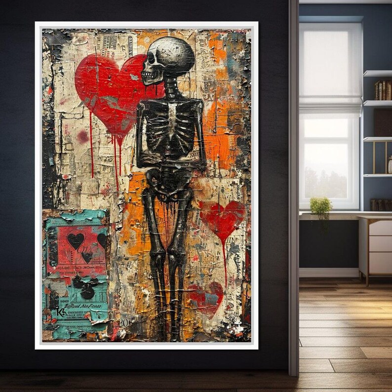 Romantic Skeleton 1 - Raven Blackwood | Gothic Decor | Heart Art ...