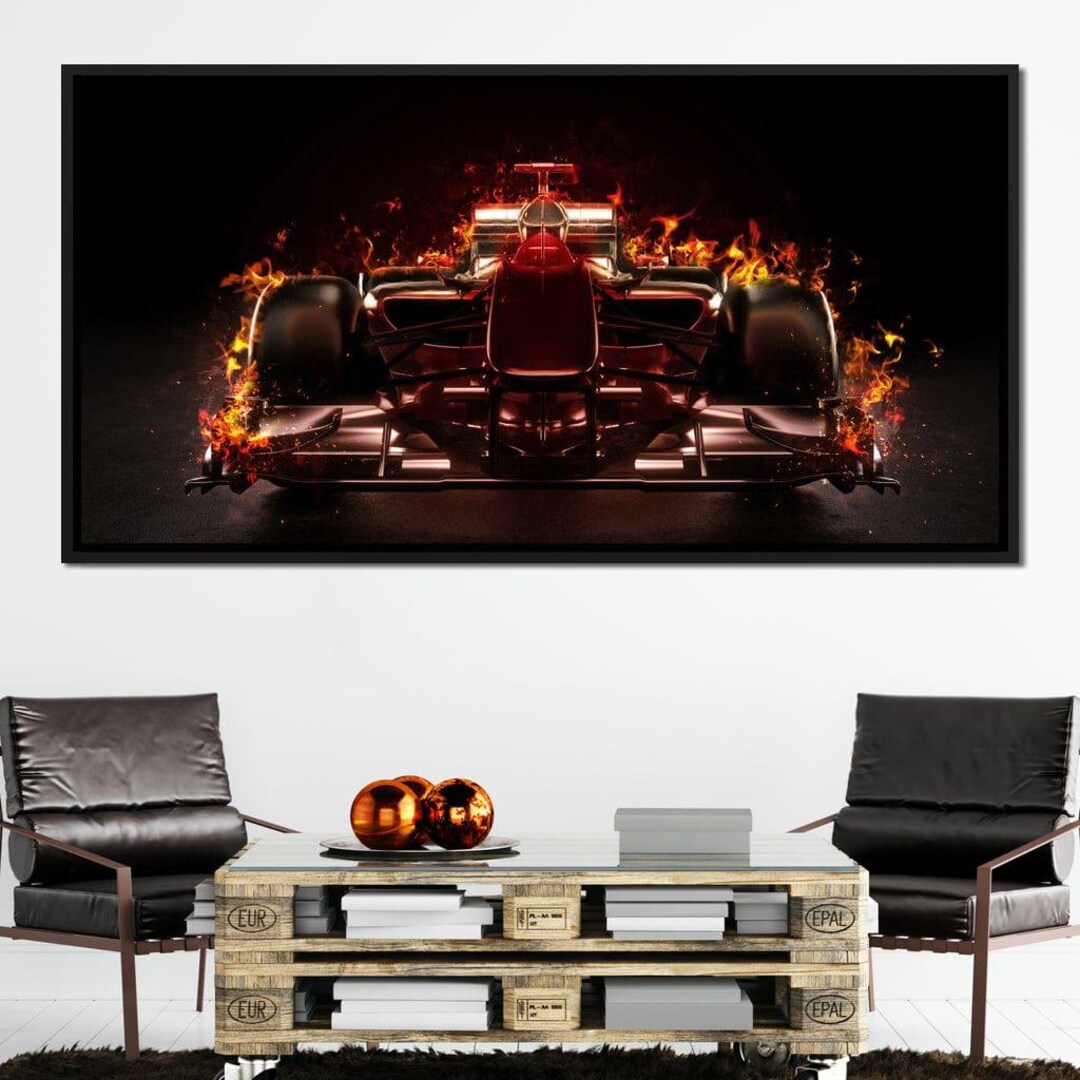 The Fastest Car: F1 Racing Car Wall Art | Automotive Home Decor | Red ...