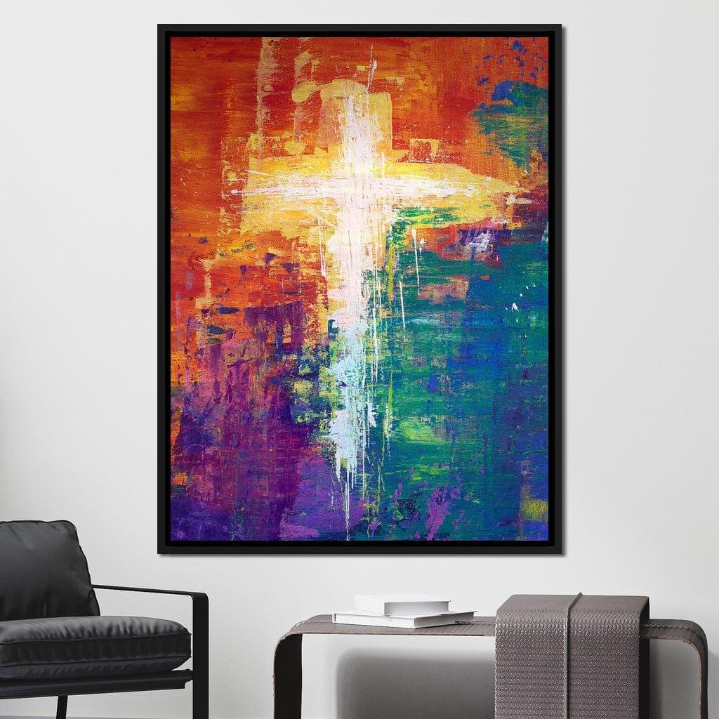 Colorful Crosses Paintings Abstract Cross Painting Christian Art