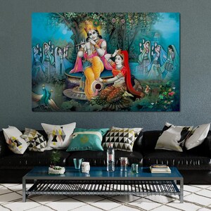 Radha & Krishna Love Tree: Indian Art | Hindu Gods | Spiritual Love ...