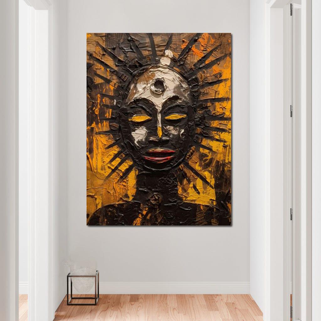 Tribal Mask 03 - Sakeem Gibbs: African Mask Art | Bold Yellow & Black ...