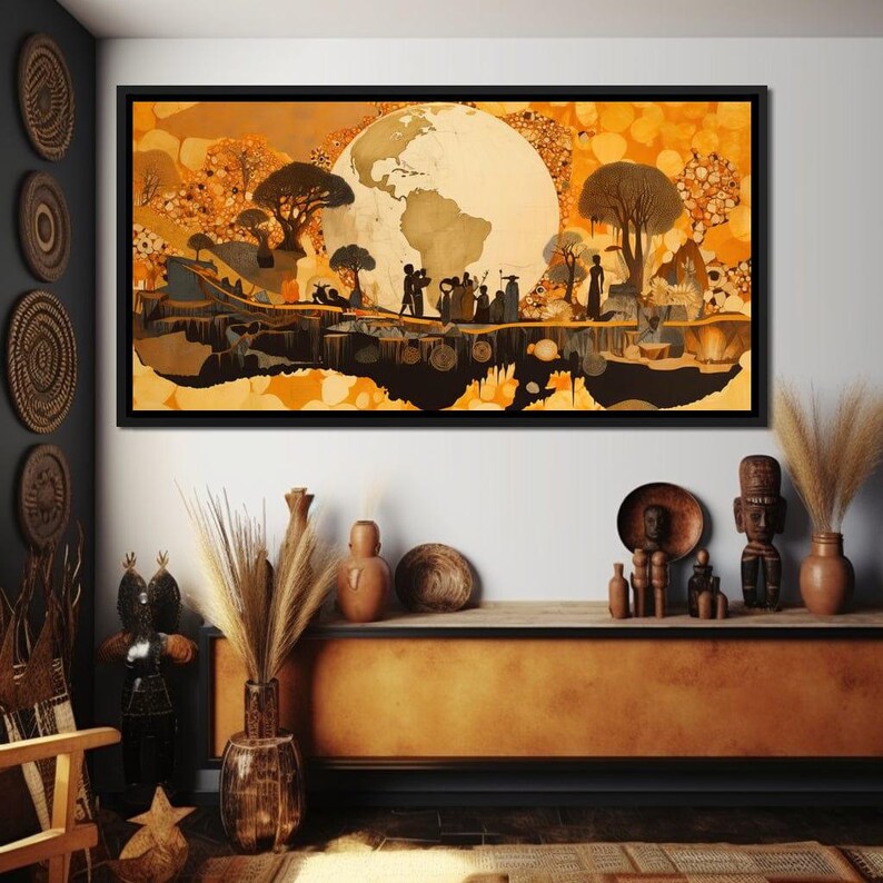 African Landscape - Sakeem Gibbs: Multi-panel Wall Art | Warm Colors ...