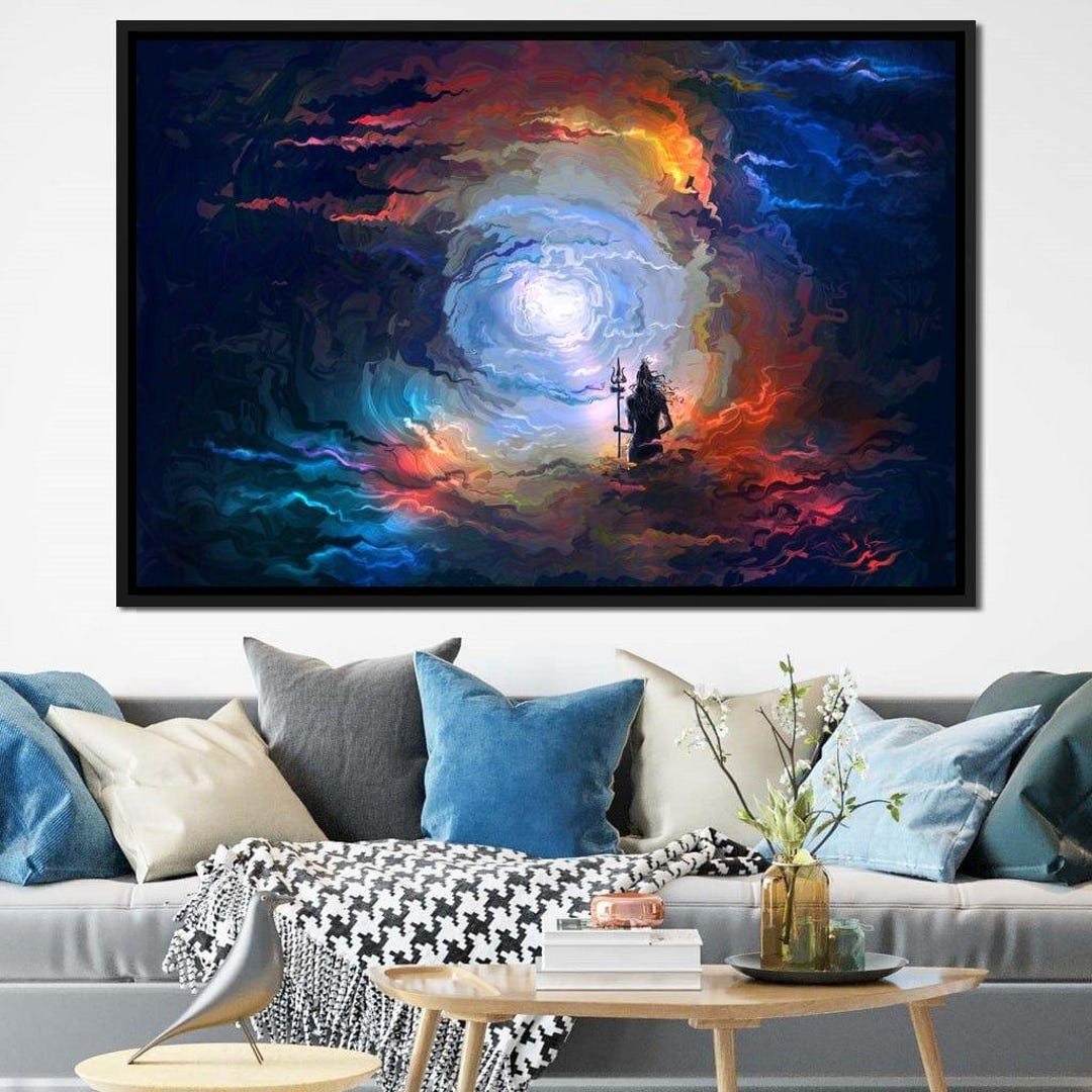 Mahadev Lord Shiva: Spiritual Wall Art | Colorful Mystic Artwork ...