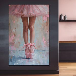 Ballet Dreamscape in Rose Tones: Elegant Ballerina Print | Home Decor ...