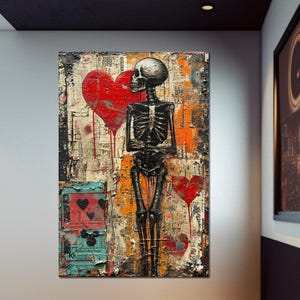 Romantic Skeleton 1 - Raven Blackwood | Gothic Decor | Heart Art ...