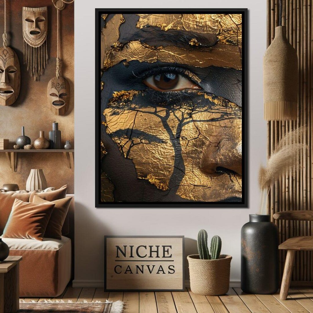 Golden Gaze Jungle - Sakeem Gibbs Canvas Print | Abstract African Art ...