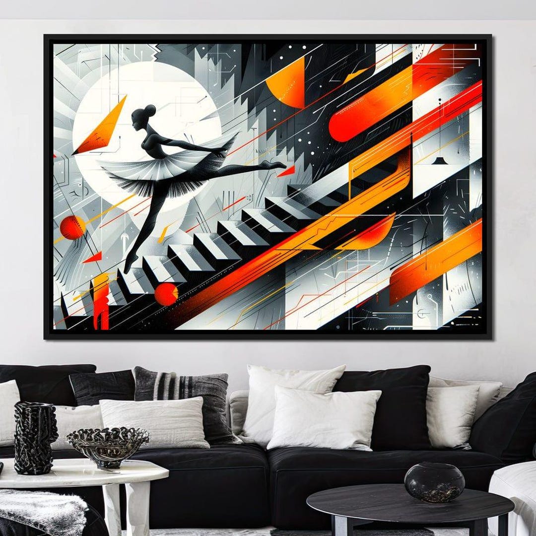 Ballet in the Cosmic Dance: Abstract Ballet Home Decor | Colorful ...