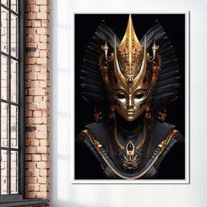 Regal Resplendence: Egyptian Royalty Art | Luxury Wall Decor | Pharaoh ...