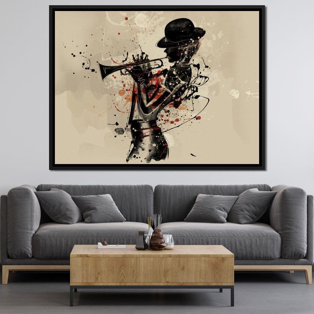 Trumpeter: Jazz Decor | Music Wall Art | Abstract Painting | Vibrant ...