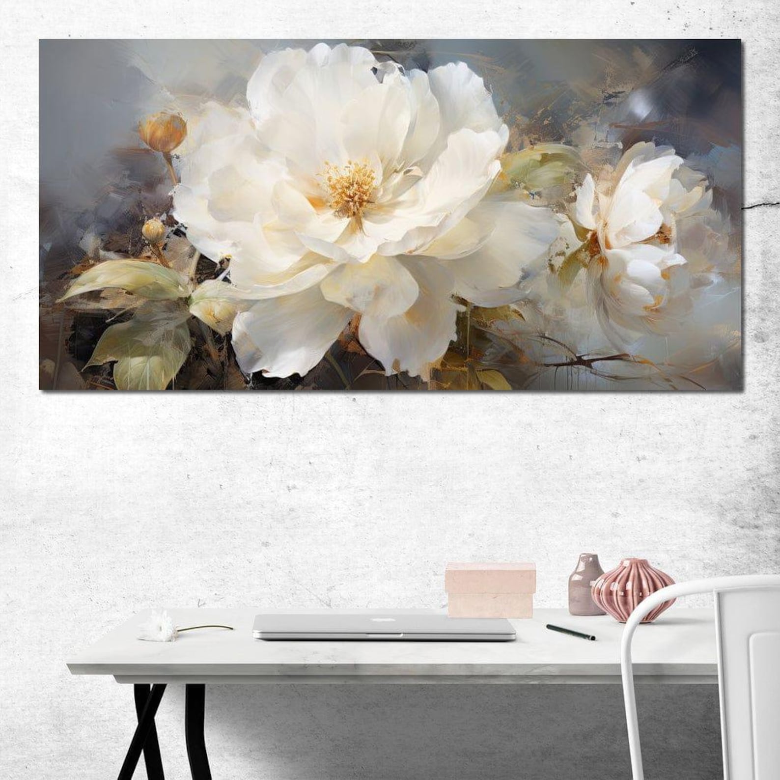 Ethereal Peony Essences: Floral Wall Art | Elegant Decor | Botanical ...