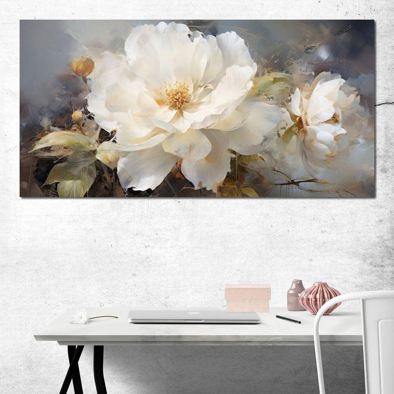 Ethereal Peony Essences: Floral Wall Art | Elegant Decor | Botanical ...