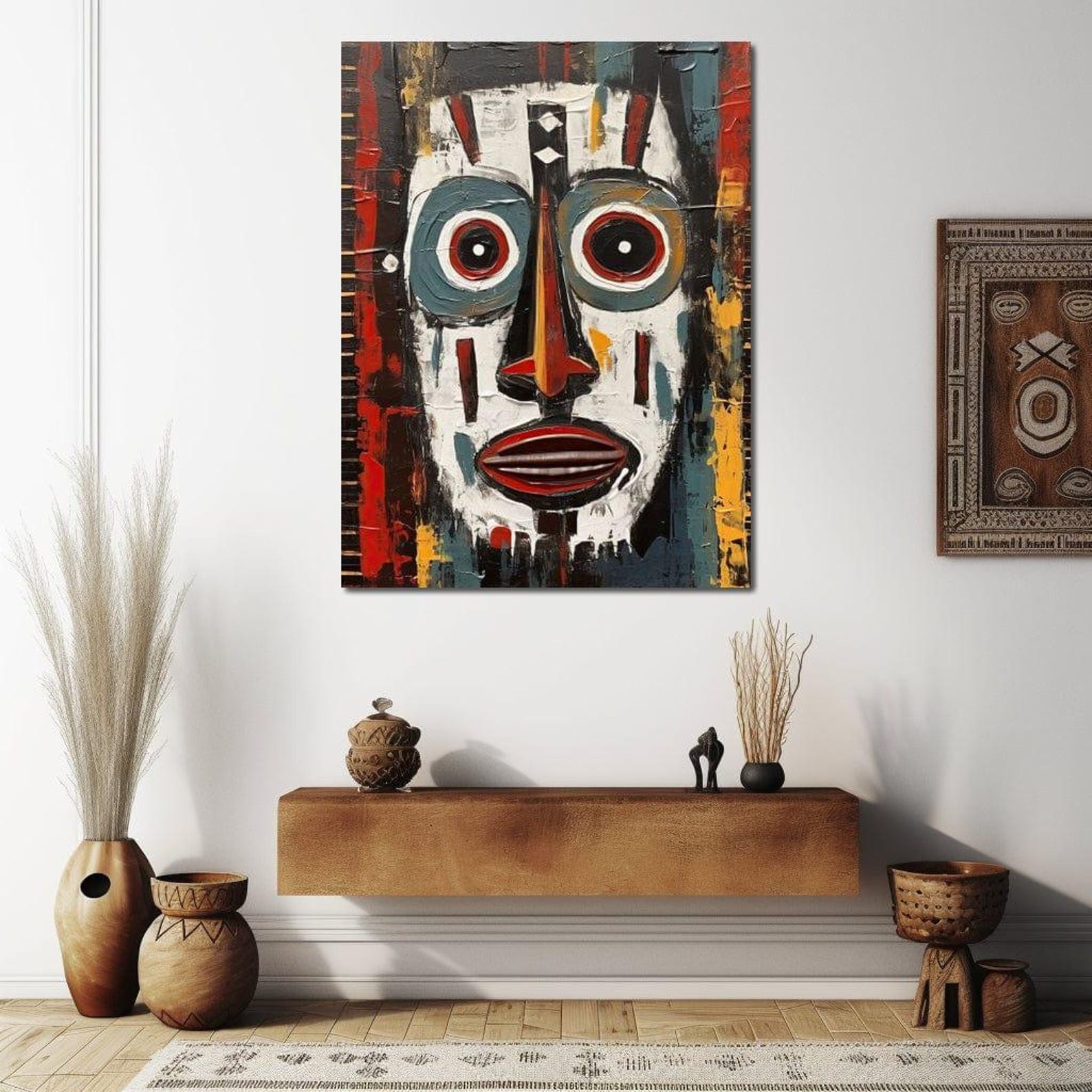 Tribal Mask 15 - Sakeem Gibbs: African Tribal Art, Multicolor Wall ...