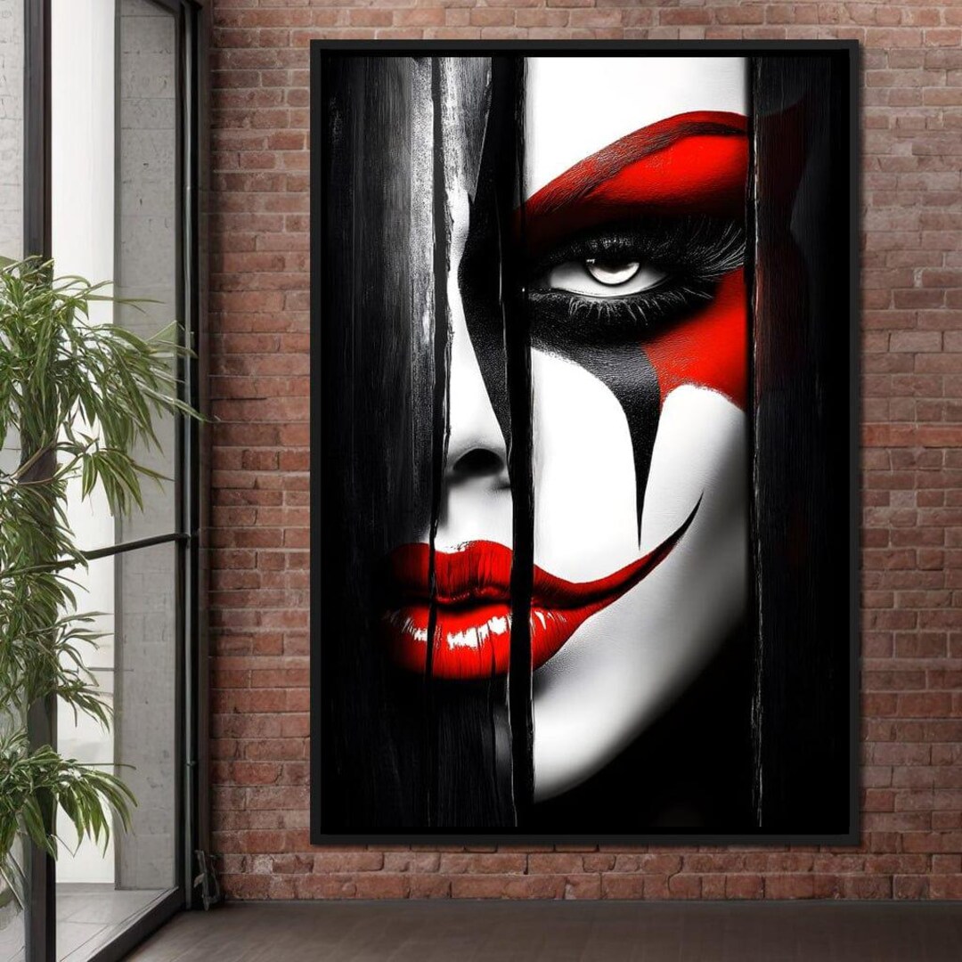 Monochrome Joker Reverie: Bold Wall Art | Joker Home Decor | Modern ...