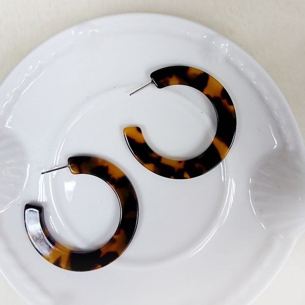 Tortoise Shell Earrings - Etsy