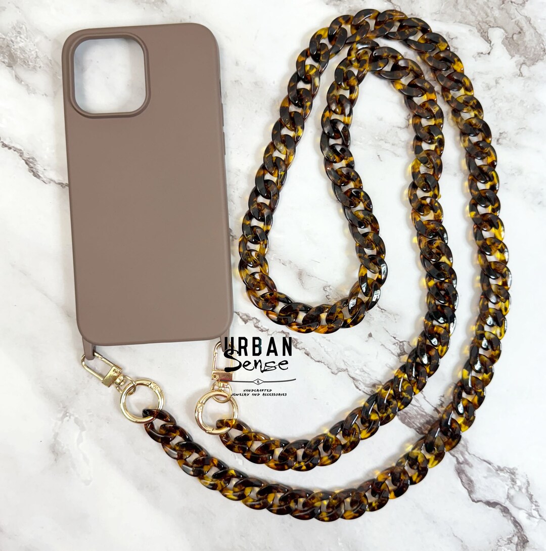 Tortoise Shell Crossbody Chain for Phone Case, Adjustable Phone Lanyard ...