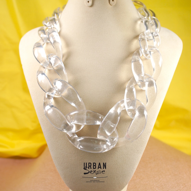 Clear Bib Necklace - Etsy