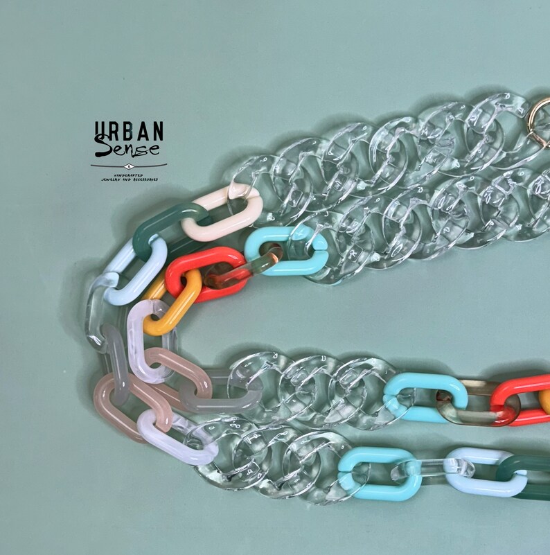 Multicolor Chunky Chain for Phone Case, Adjustable Phone Lanyard, Phone ...