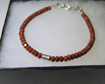 Red stone bracelet | Etsy