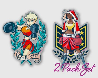 Working Women Set of 2 BIG Brushed Aluminum Stickers | Etsy