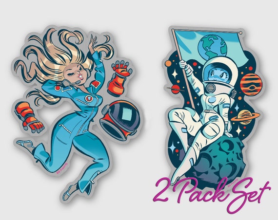 Astronaut Woman Pin Up