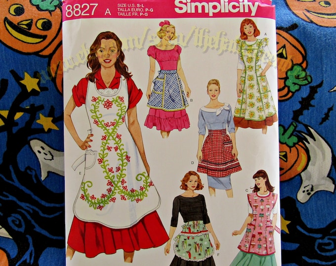 Simplicity 8827 Vintage Style Apron Sewing Pattern Adult Sizes Small to ...