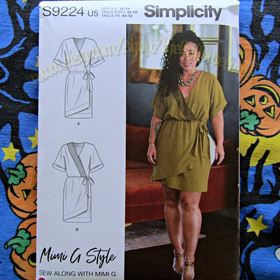 Simplicity 9224 Wrap Dress Sewing Pattern Sizes 16-24 S9224 | Etsy