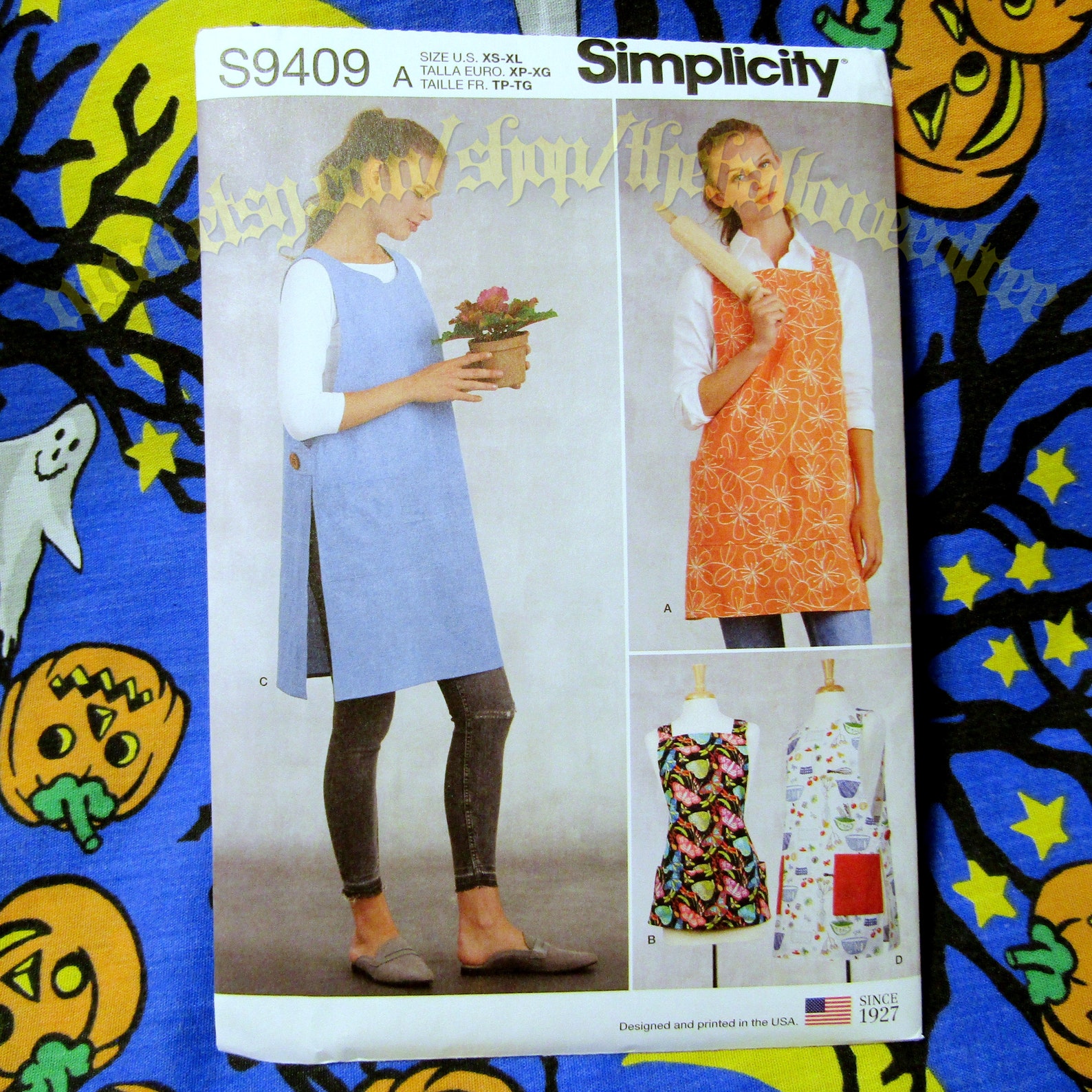 Simplicity 9409 Apron Dress Smock Sewing Pattern Sizes XS-XL S8816 9409 ...