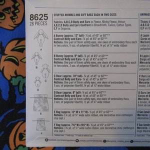 Simplicity 8625 Plushies Stuffed Animal Sewing Patterns Bears and ...