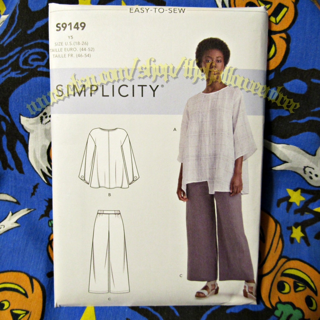 Simplicity 9149 Boho Blouse Top and Pants Sewing Pattern Sizes 18-26 ...