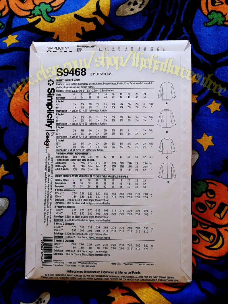 Simplicity 9468 Jacket Coat Sweater Blazer Sewing Pattern - Etsy