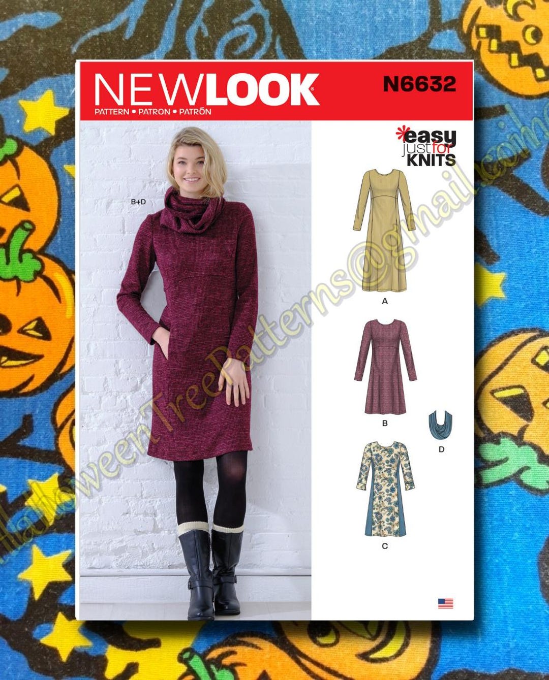 New Look 6632 Knit Dress Sewing Pattern Sizes 10-22 UNCUT N6632 - Etsy