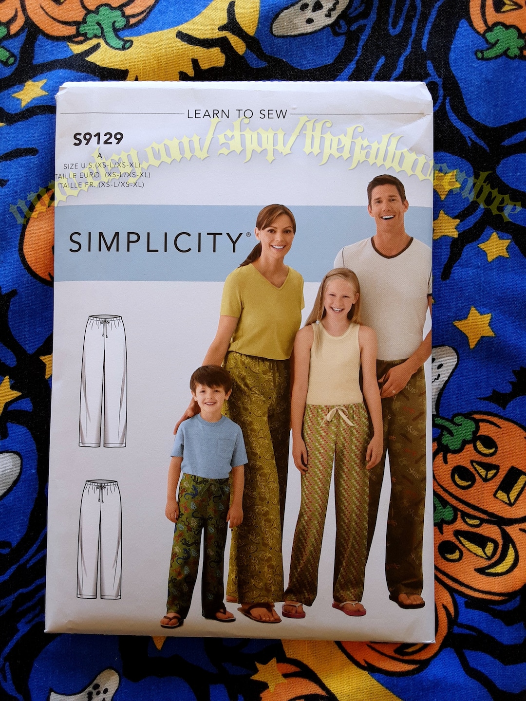 Simplicity 9129 Pajama Bottoms Sewing Pattern Pants Loungewear for the ...