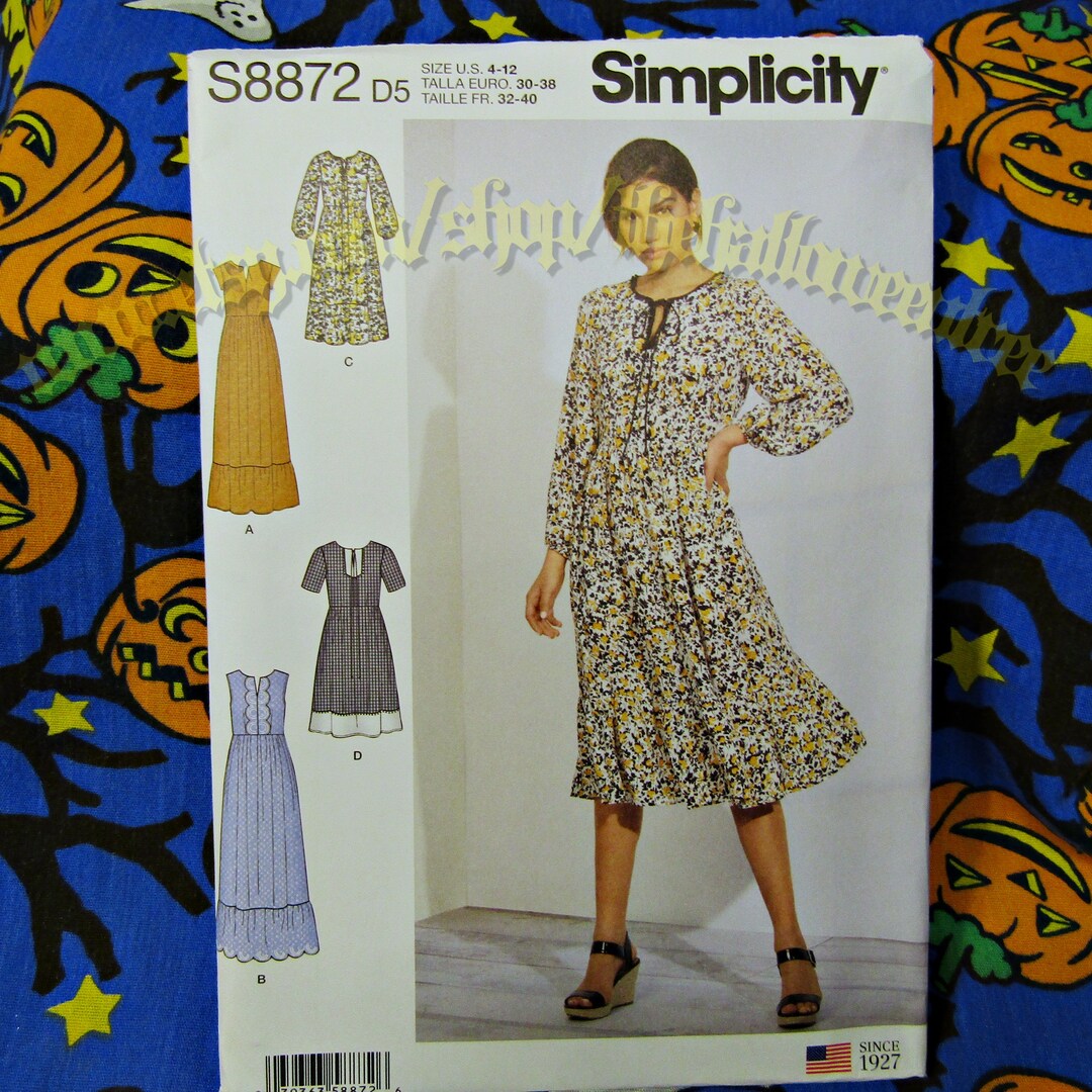 Simplicity 8872 Farmhouse Dress Versatile Sewing Pattern Sizes 4-12 ...