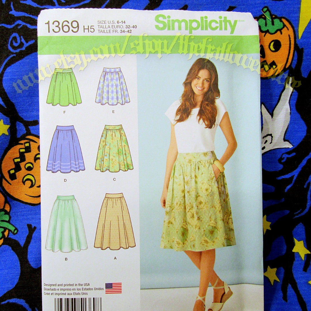 Simplicity S1369 Skirt With Length Options Sewing Pattern Sizes 6-14 ...