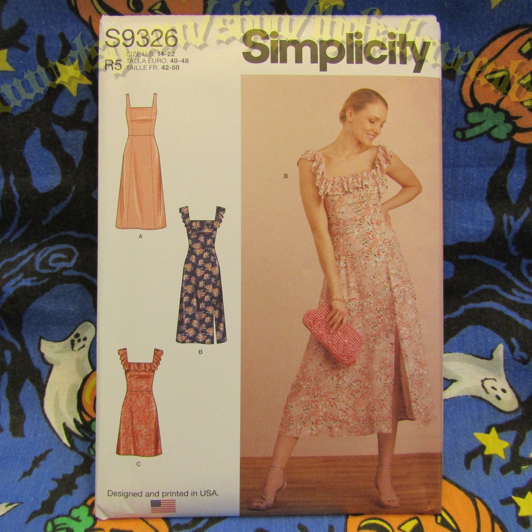 Simplicity 9326 Summer Dresses Sewing Pattern Sizes 14-22 S9326 - Etsy