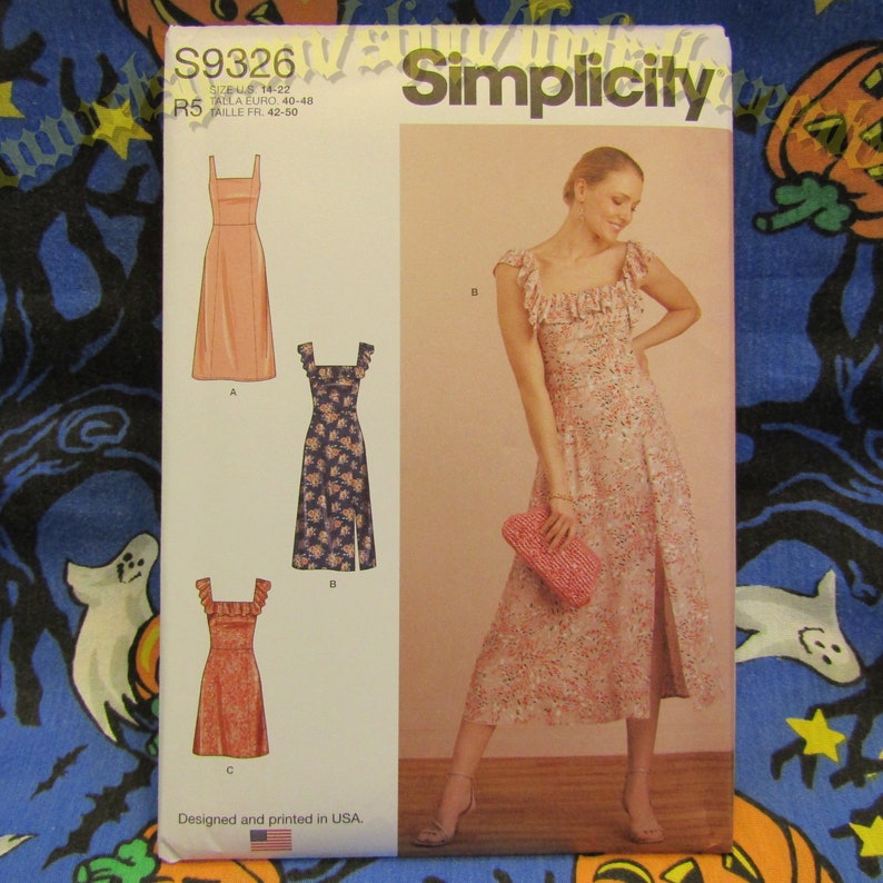 Simplicity 9326 Summer Dresses Sewing Pattern Sizes 14-22 | Etsy