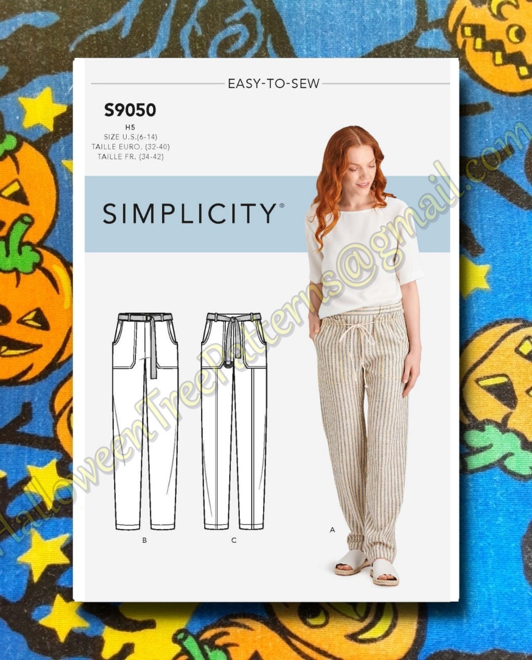 Simplicity S9050 Sewing Pattern Pull on Pants With Pockets Sizes 14-22 ...